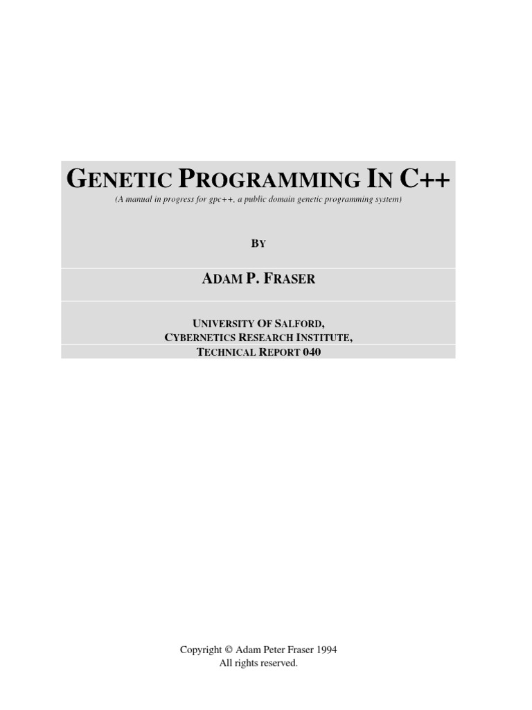 Genetic Programming in C++ | Download Free PDF | Subroutine | Pointer ...