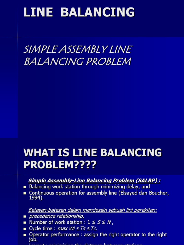 Materi # 14 - Line Balancing-1 | PDF | Mathematical Optimization | Subroutine