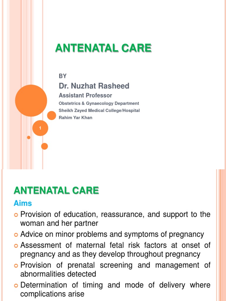 Antenatal Care | PDF | Pregnancy | Prenatal Development