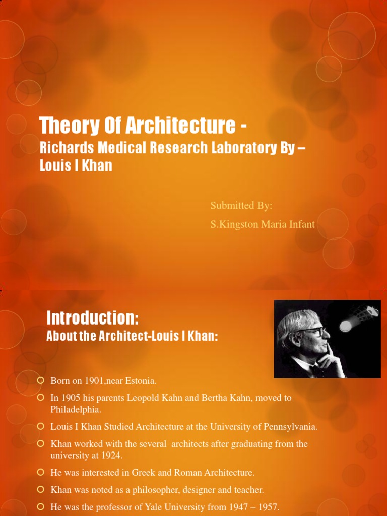 Louis Kahn's Richards Laboratory Design | PDF | Architectural Design ...