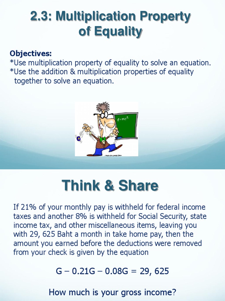 2 3 Multiplication Property of Equality | PDF | Division (Mathematics ...