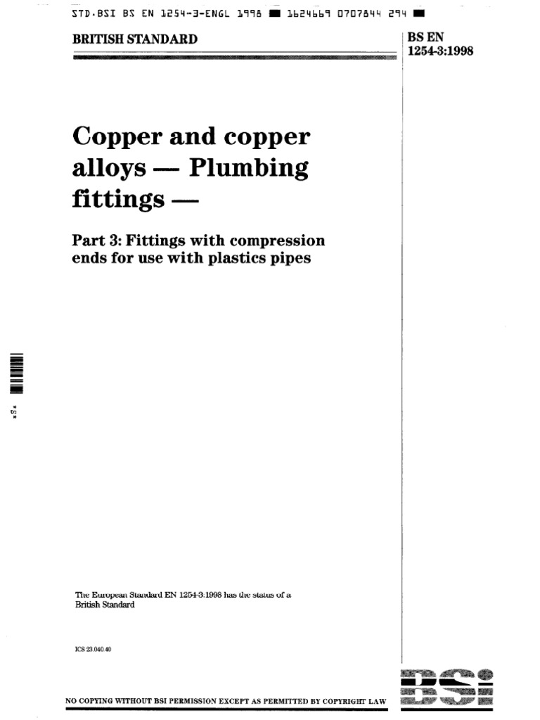BS en 1254 3 | PDF