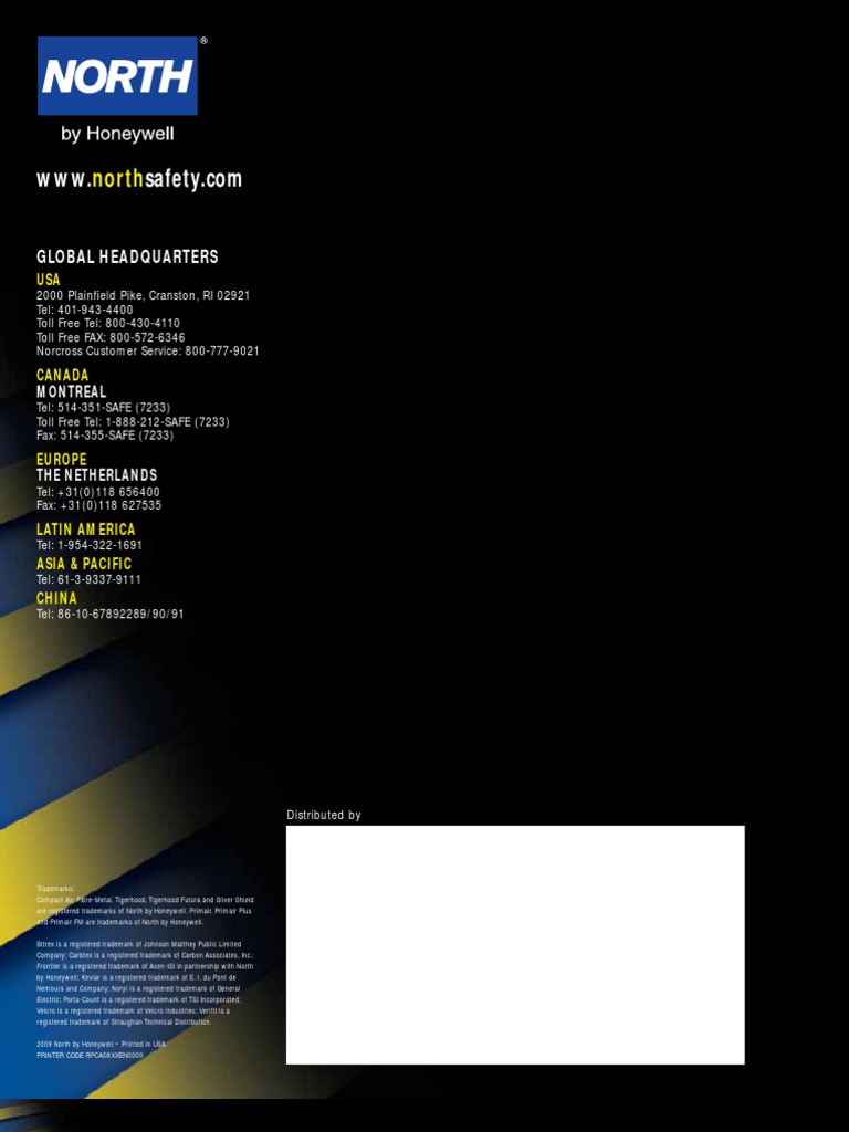 North Safety Respiratory Catalog (March 2009) | PDF | Nature