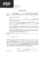 Affidavit of Loss PRC ID | PDF | Affidavit | Identity Document