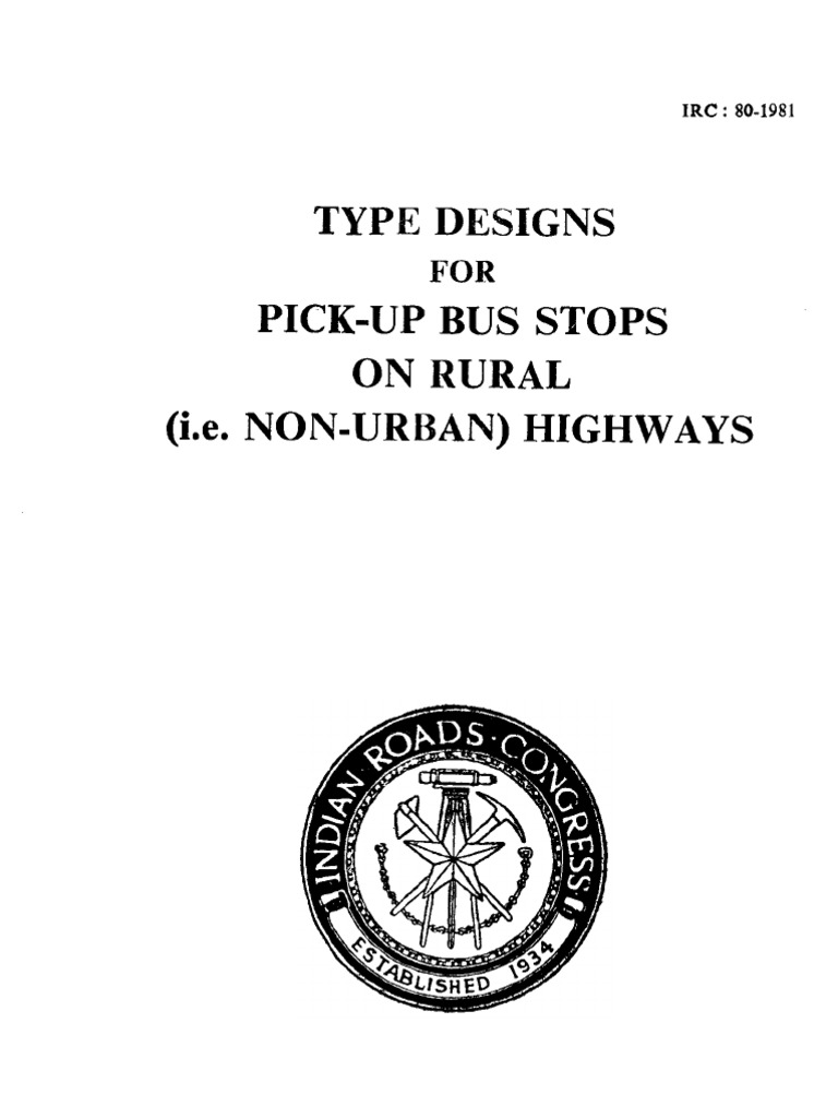 Rural Bus Stop Design Standard | PDF | Bus | Traffic