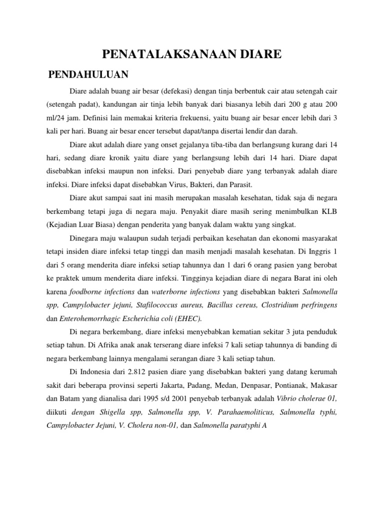 Penatalaksanaan Diare | PDF