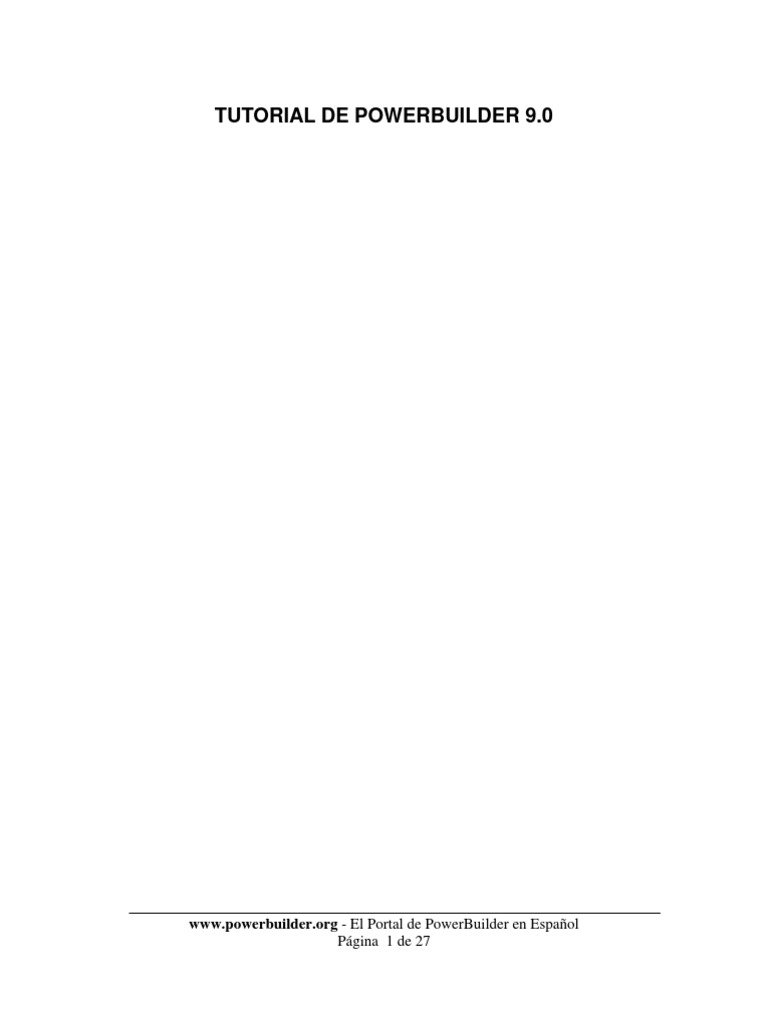 Tutor Power Builder | PDF | Ventana (informática) | Point and Click