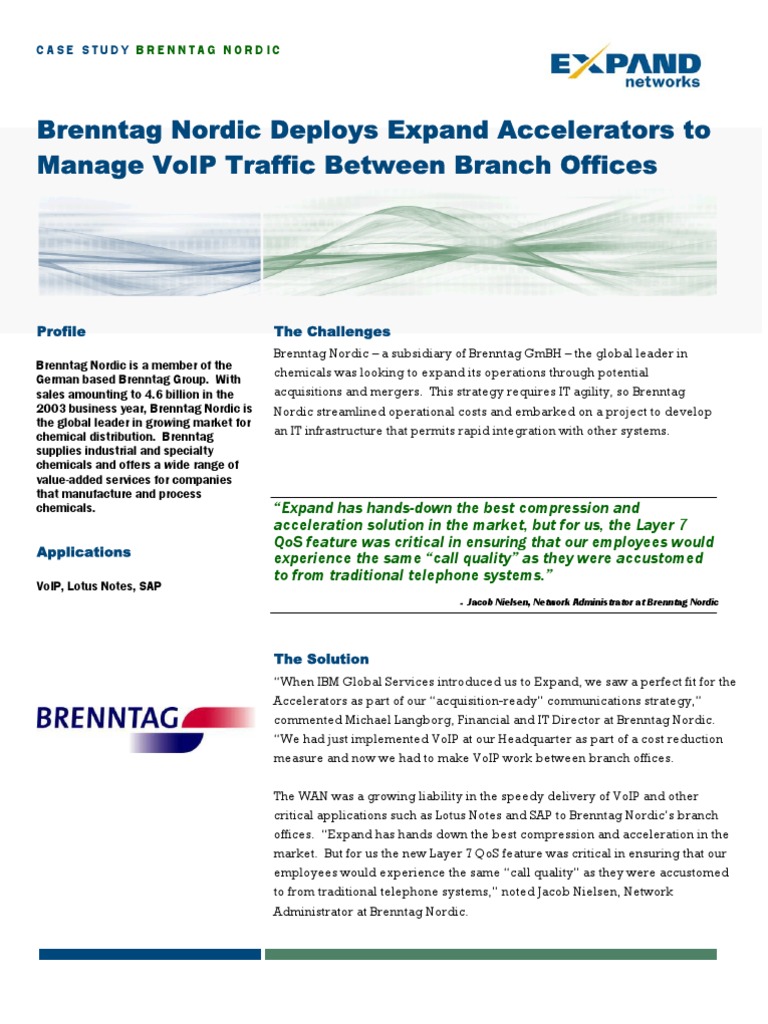Brenntag Case Study | PDF | Voice Over Ip | Sap Se