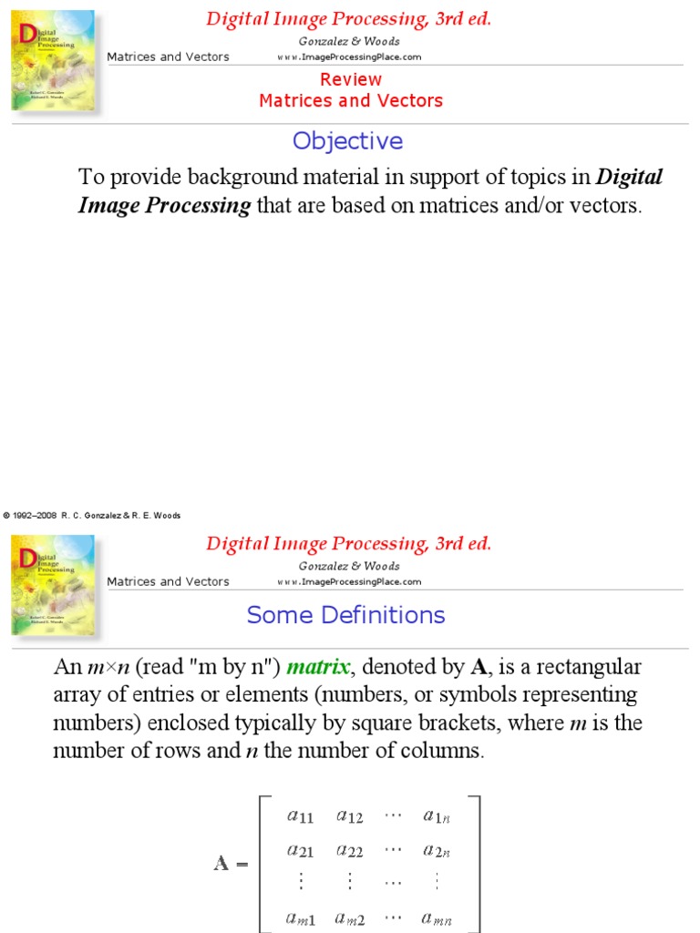 Review of Matrices and Vectors | PDF | Eigenvalues And Eigenvectors | Norm (Mathematics)