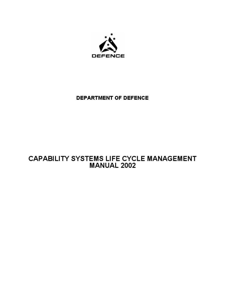 Capability Systems Life Cycle Management Manual 2002 PDF | PDF | Strategic Management | Military
