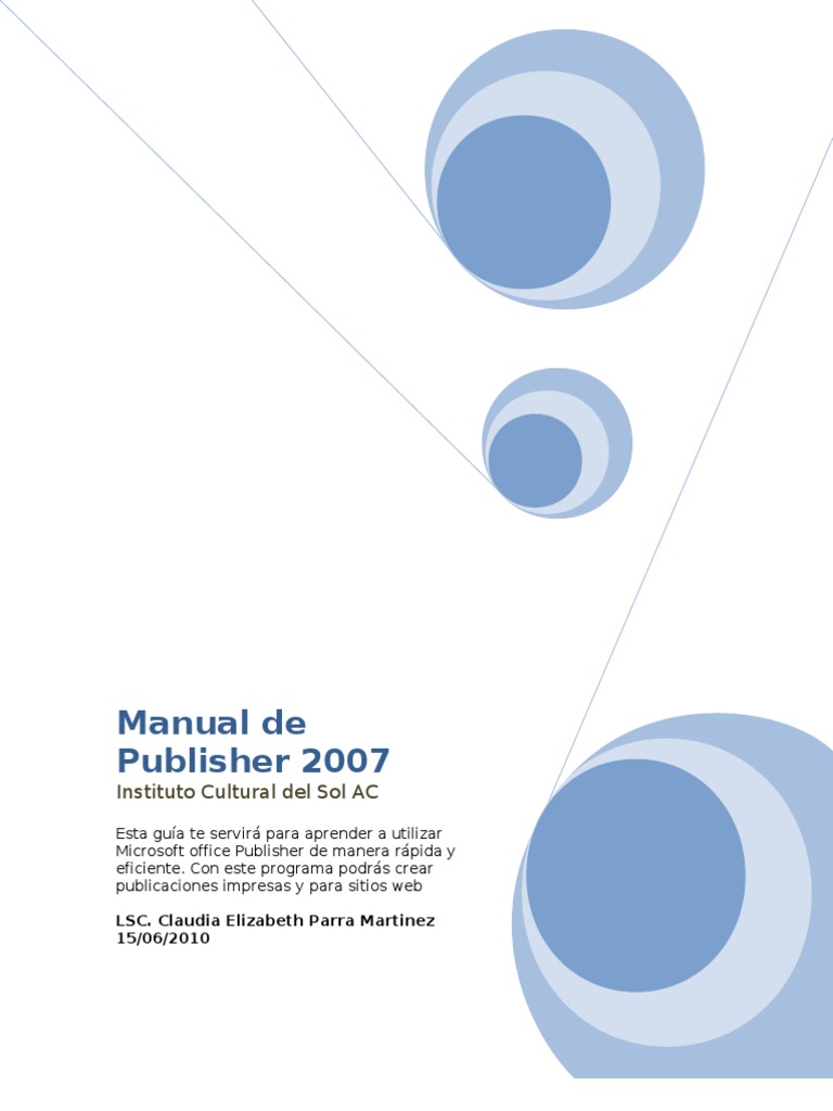 Manual de Microsoft Publisher 2007 | PDF | Ventana (informática ...