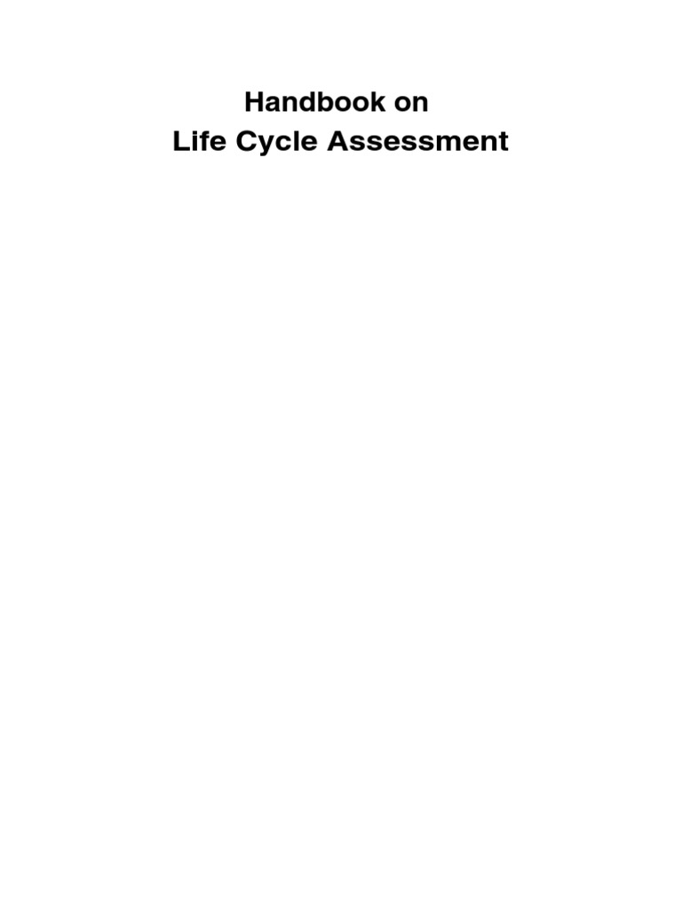 Handbook On Life Cycle Assessment PDF | PDF | Life Cycle Assessment ...