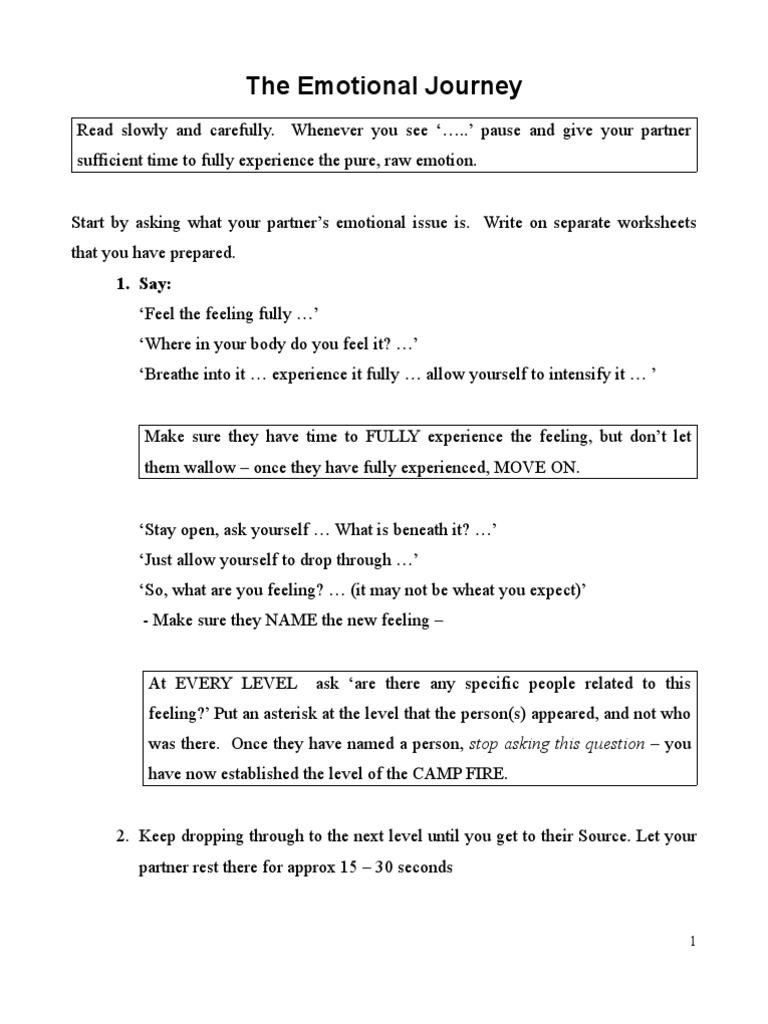 The Emotional Journey Process | PDF