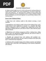 Dress Code Violation Form | PDF | Dress Codes | Social Institutions