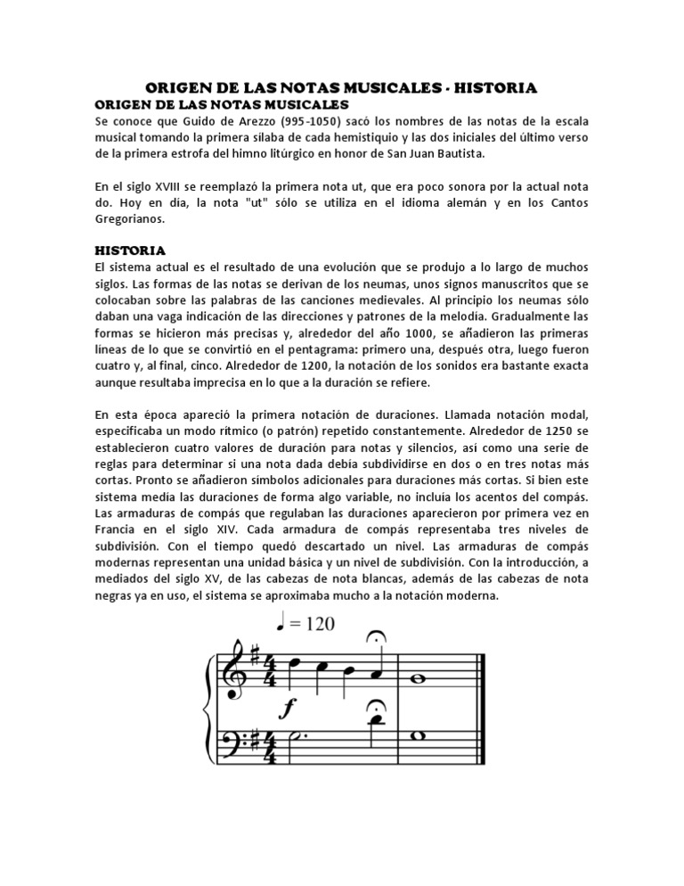 Origen de Las Notas Musicales | PDF