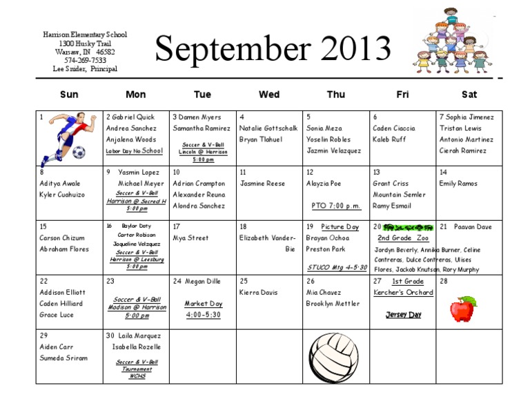 Harrison Elementary Events | PDF