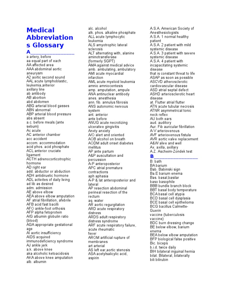 MEDICAL Terminology | PDF | Science & Mathematics