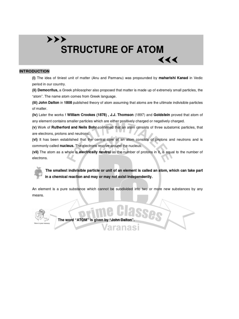 CHEMISTRYatom 9 | PDF | Atomic Nucleus | Atoms
