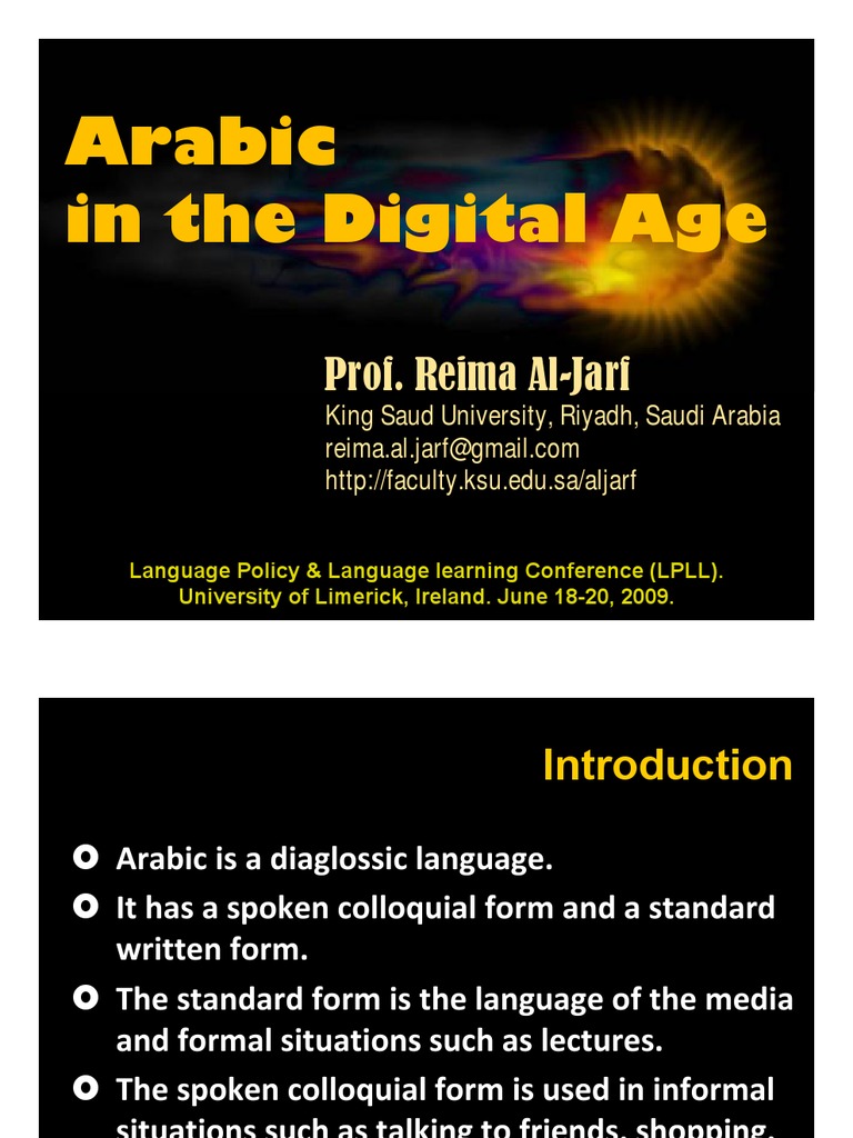 Arabic Online Language Trends | PDF | Arabic | Slang