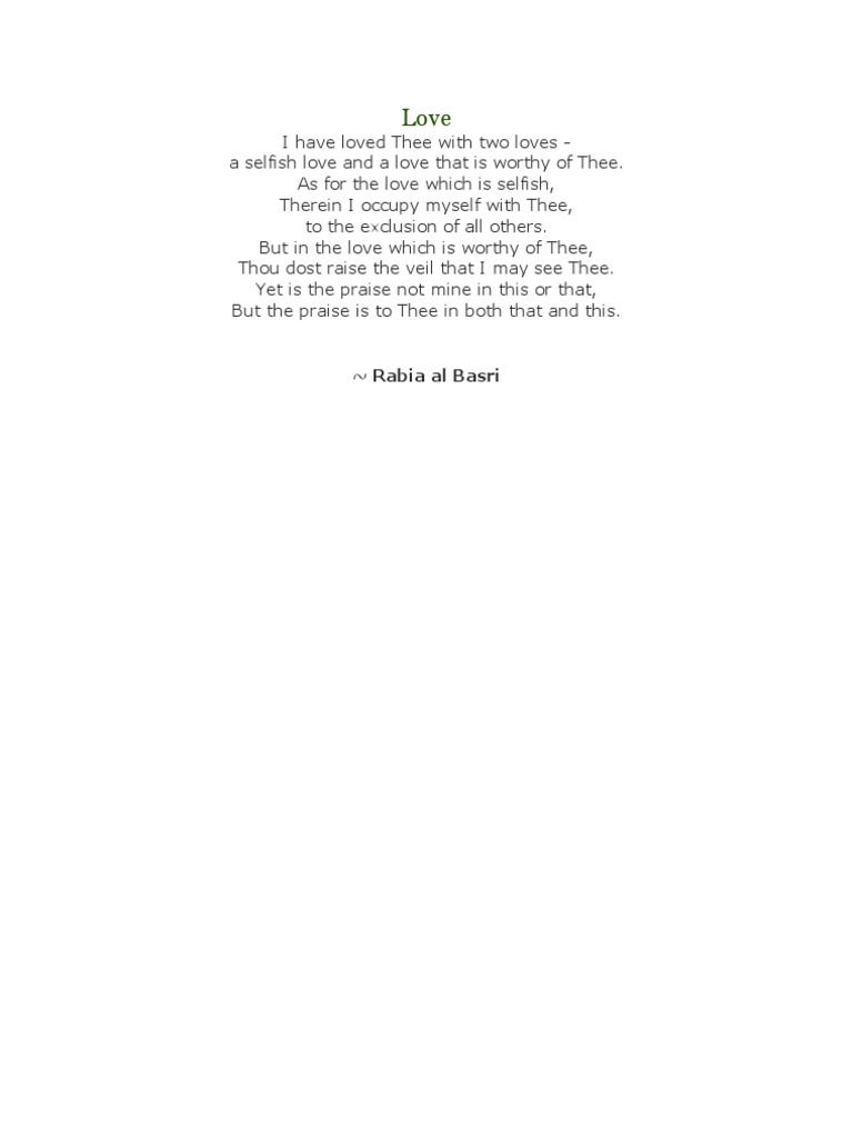 Rabia Poem | PDF | Poetry