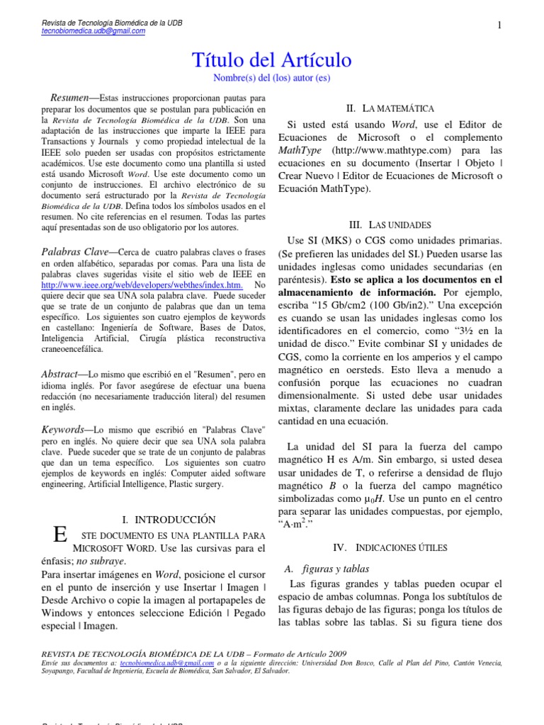 Formato IEEE 2 | PDF | Comillas | Soporte