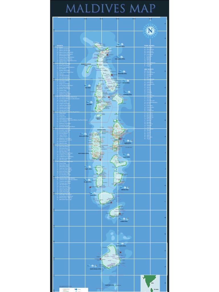 Maldives Map | PDF | Coastal Geography | Oceanography