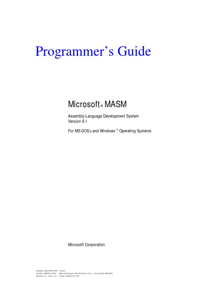 Mas M Prog Guide Pdf Parameter Computer Programming Pointer Computer Programming
