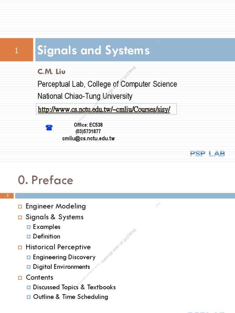 Chap 0 | PDF | Signal (Electrical Engineering) | Hearing