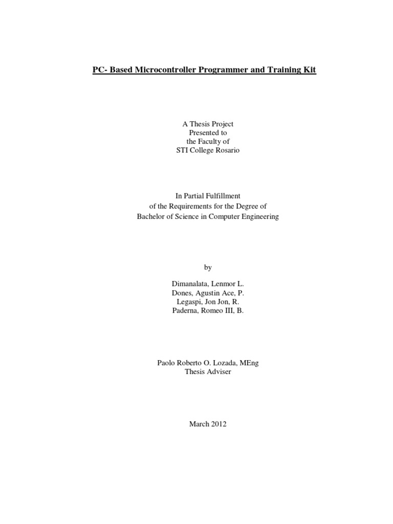 PC-Based Microcontroller Programmer and Training Kit | PDF | Pic ...