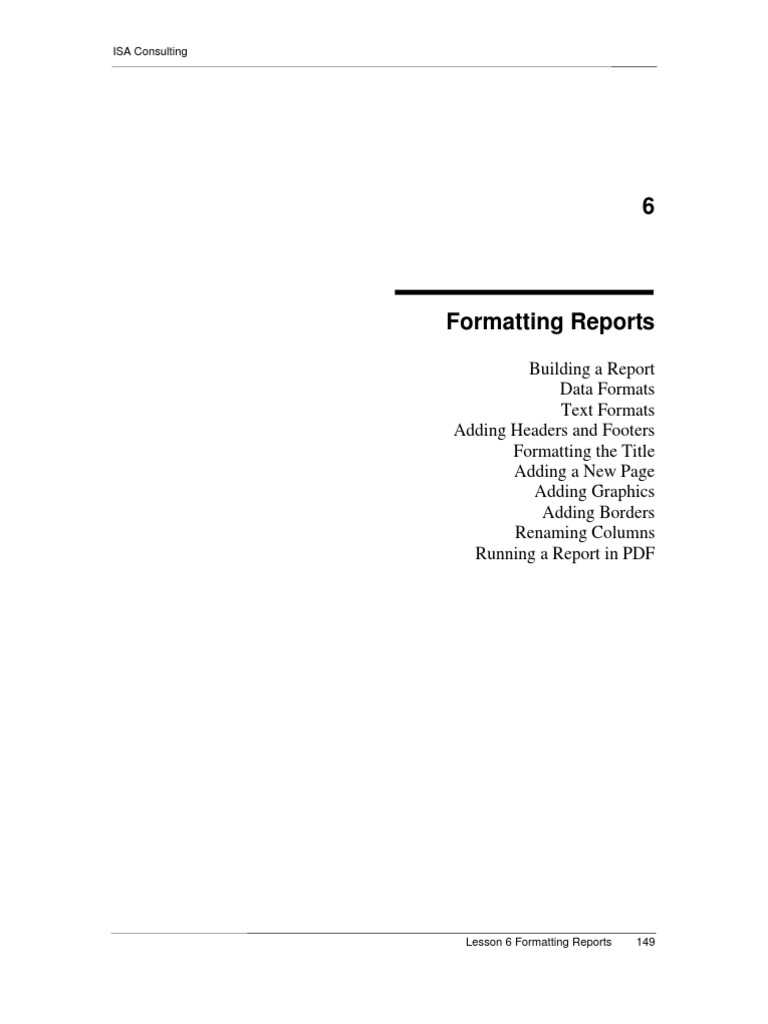 Formatting Reports | PDF | Double Click | System Software