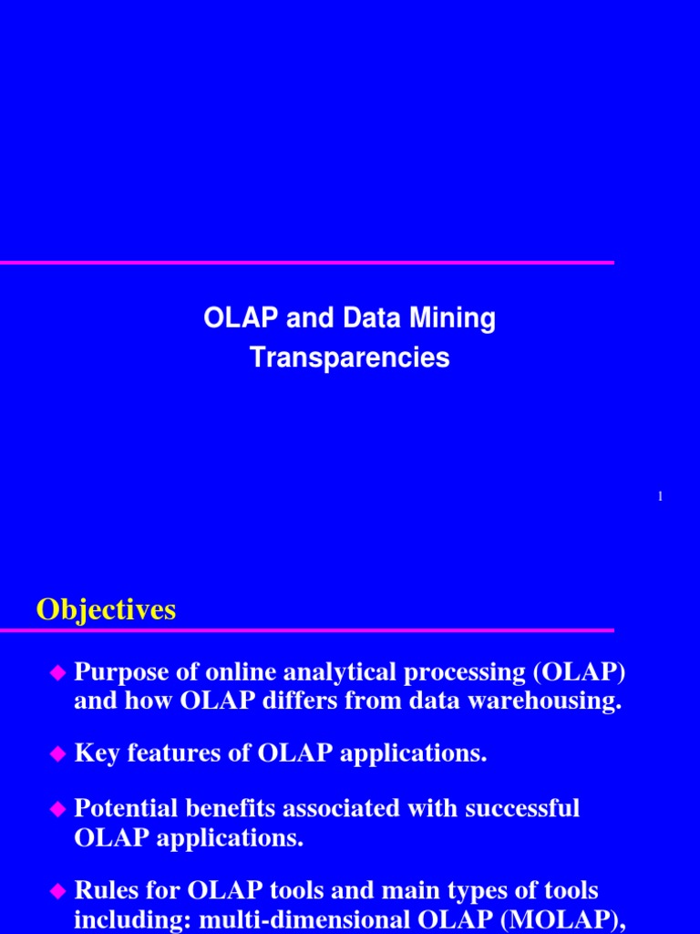 OLAP and Data Mining Overview | PDF | Predictive Analytics | Data Warehouse