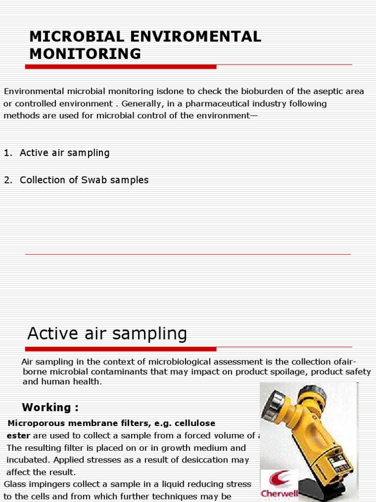Microbial Environmental Monitoring Techniques | PDF | Wellness ...