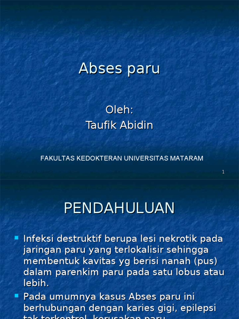 Abses Paru | PDF | Sains & Matematika
