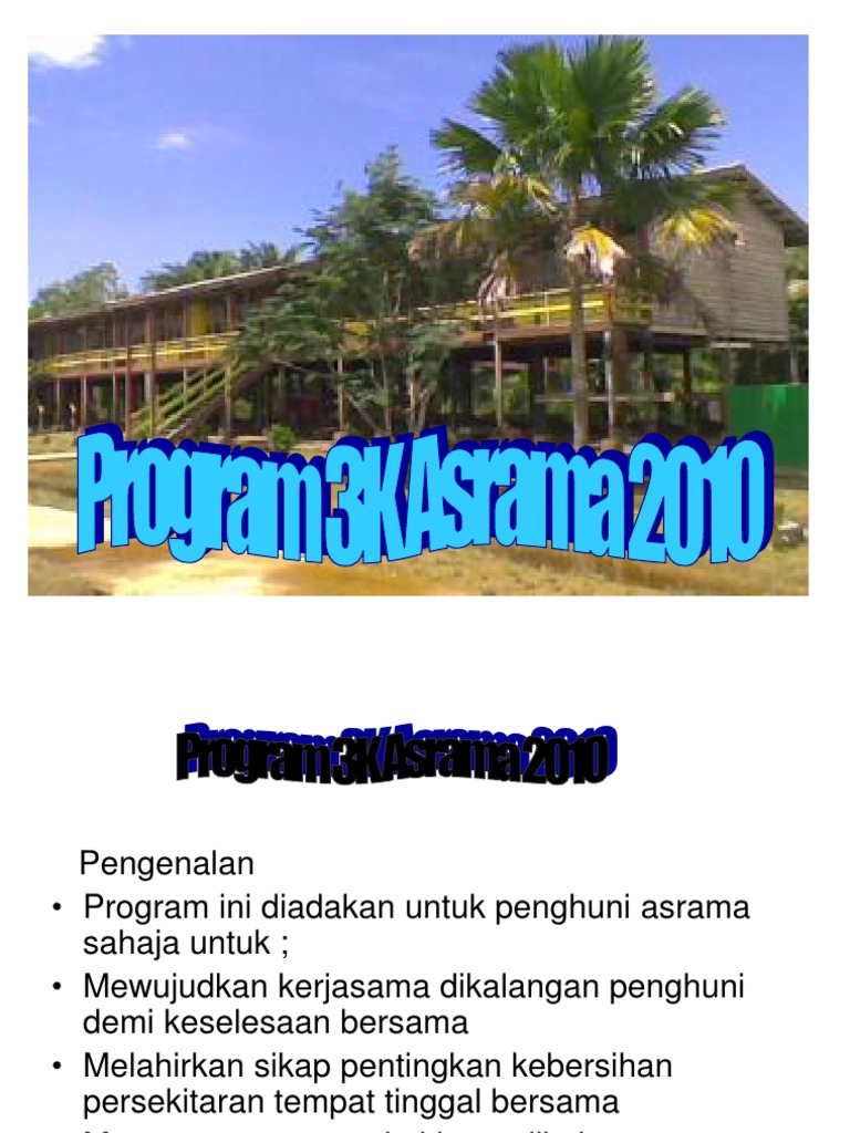 Program 3K Asrama Sekolah | PDF | Karier & Perkembangan