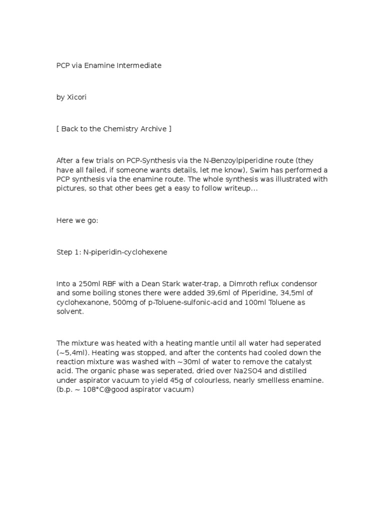 Step-by-Step Guide for the Synthesis of Phencyclidine (PCP) via an ...