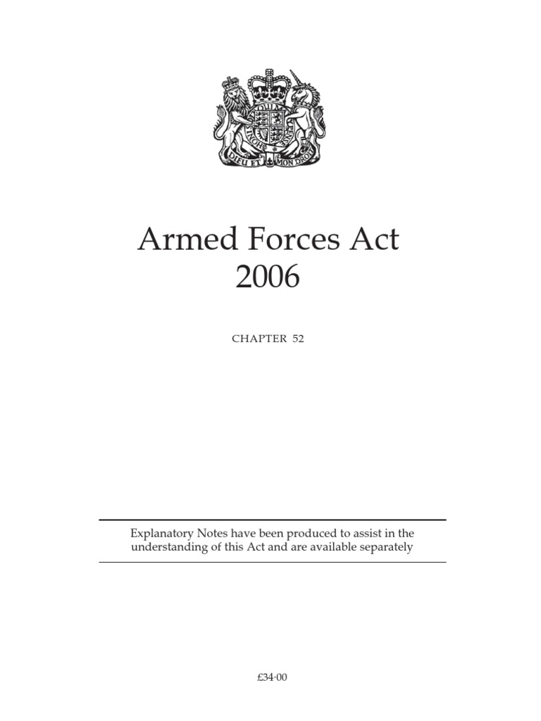 Armed Forces Act 2006 | PDF | Court Martial | Detention (Imprisonment)