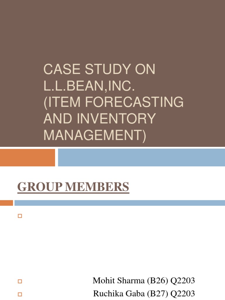L.L. Bean: Inventory Management Case Study | PDF | Mail Order | Inventory