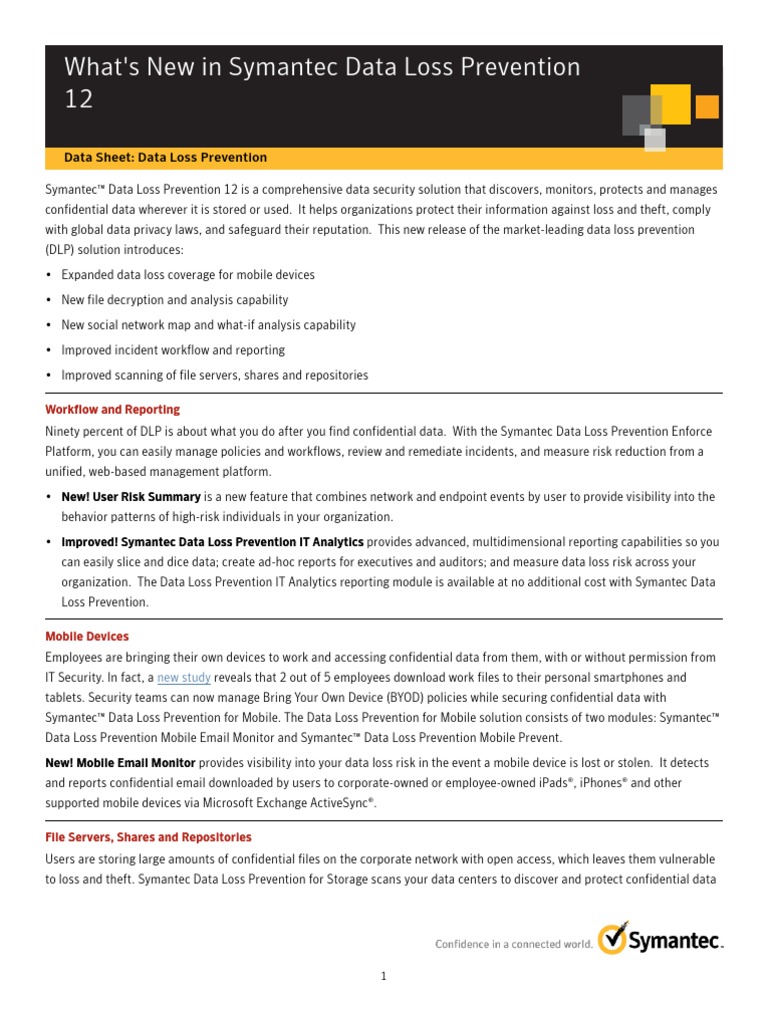 What's New in Symantec DLP 12 | Encryption | Email