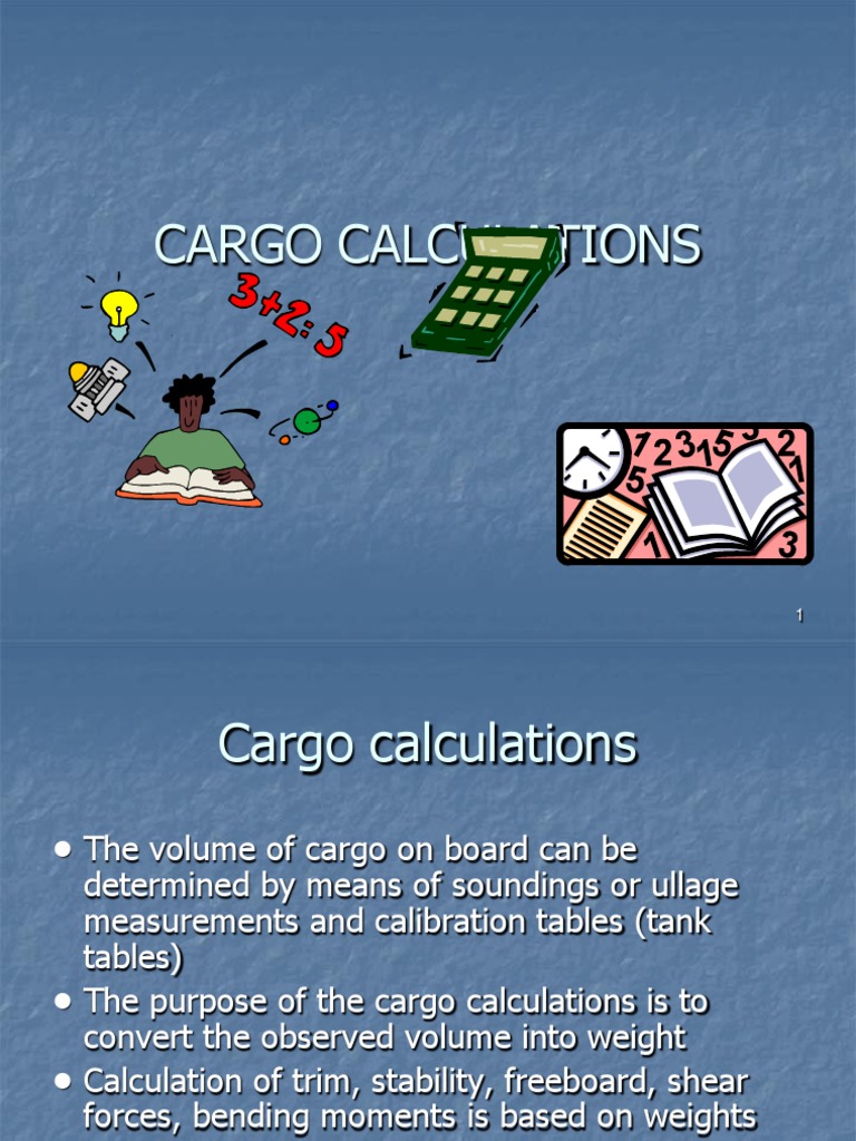 Ullage Calculation for Cargo Tanks | PDF | Mole (Unit) | Buoyancy