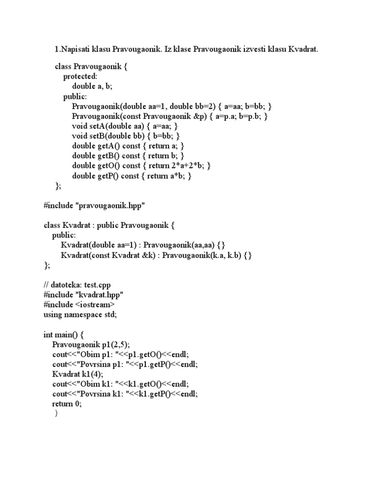 Metode Programiranja Zadaci | PDF