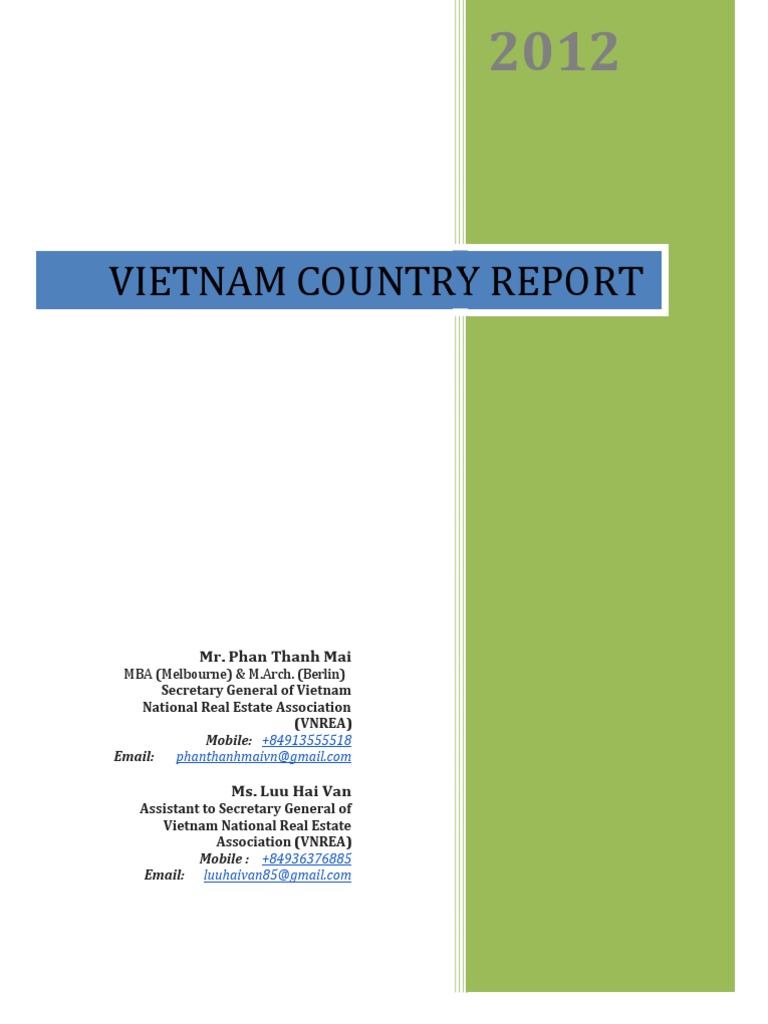 Vietnam Country Report, 2012 | PDF