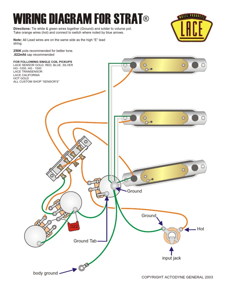 Wiring Diagram For Strat: Ground | PDF
