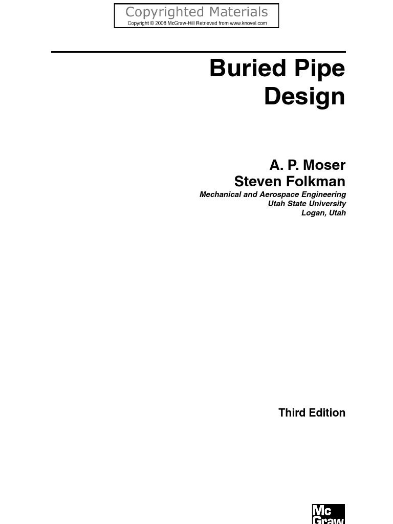Buried Pipe Design: A. P. Moser Steven Folkman | PDF | Copy Editing ...