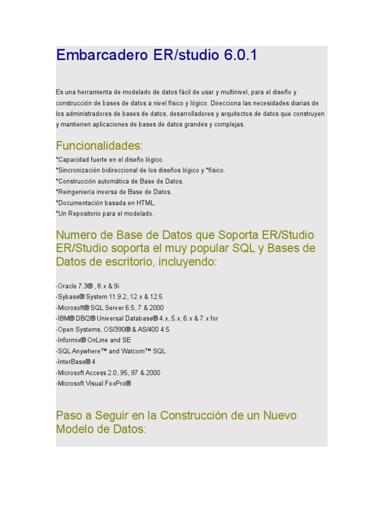 Embarcadero ER | PDF | Negocios