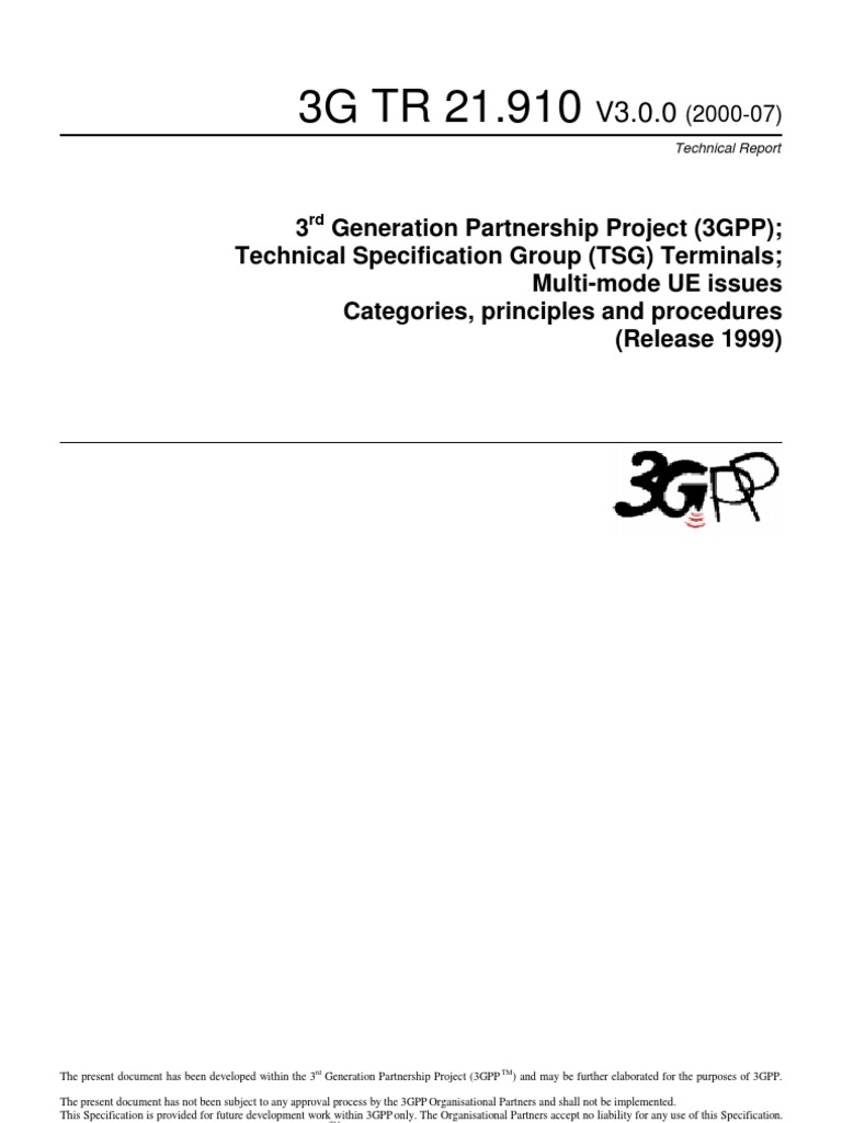 3 Generation Partnership Project (3GPP) Technical Specification Group ...