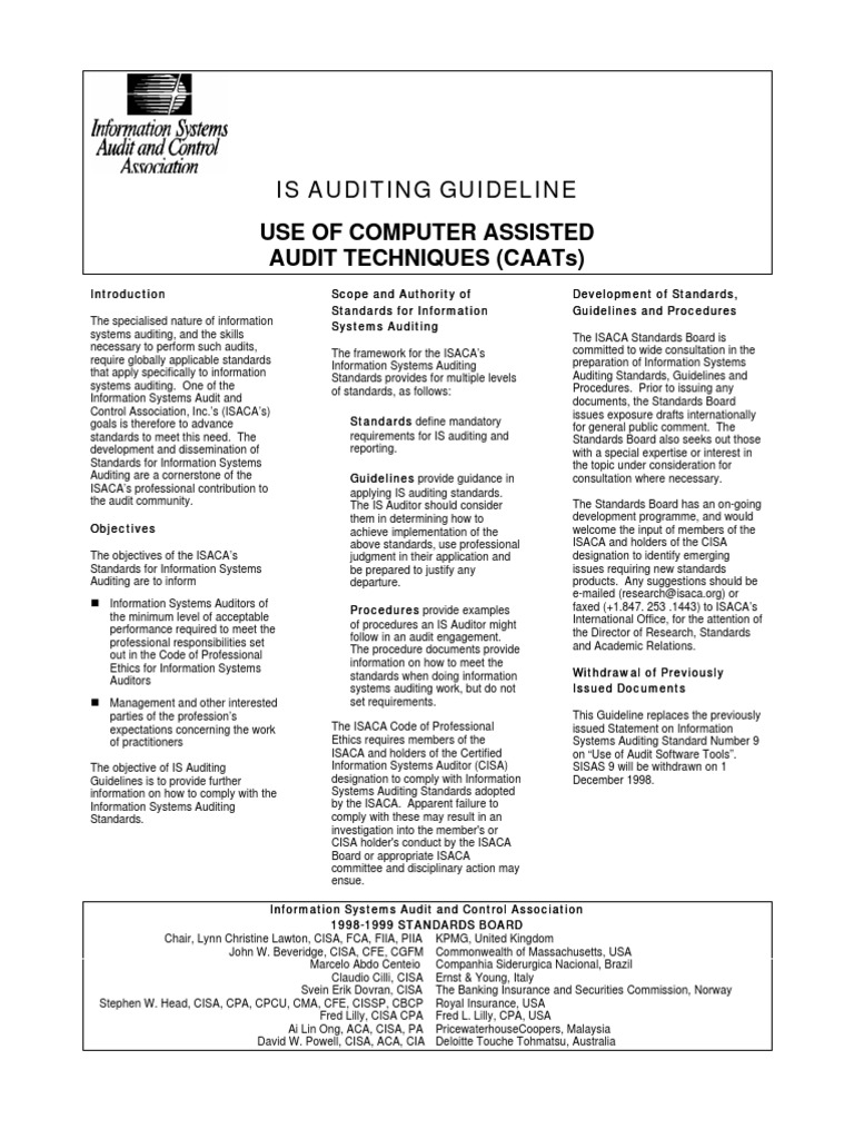 ISACA Guideline On CAATs PDF | PDF | Audit | Computer Program