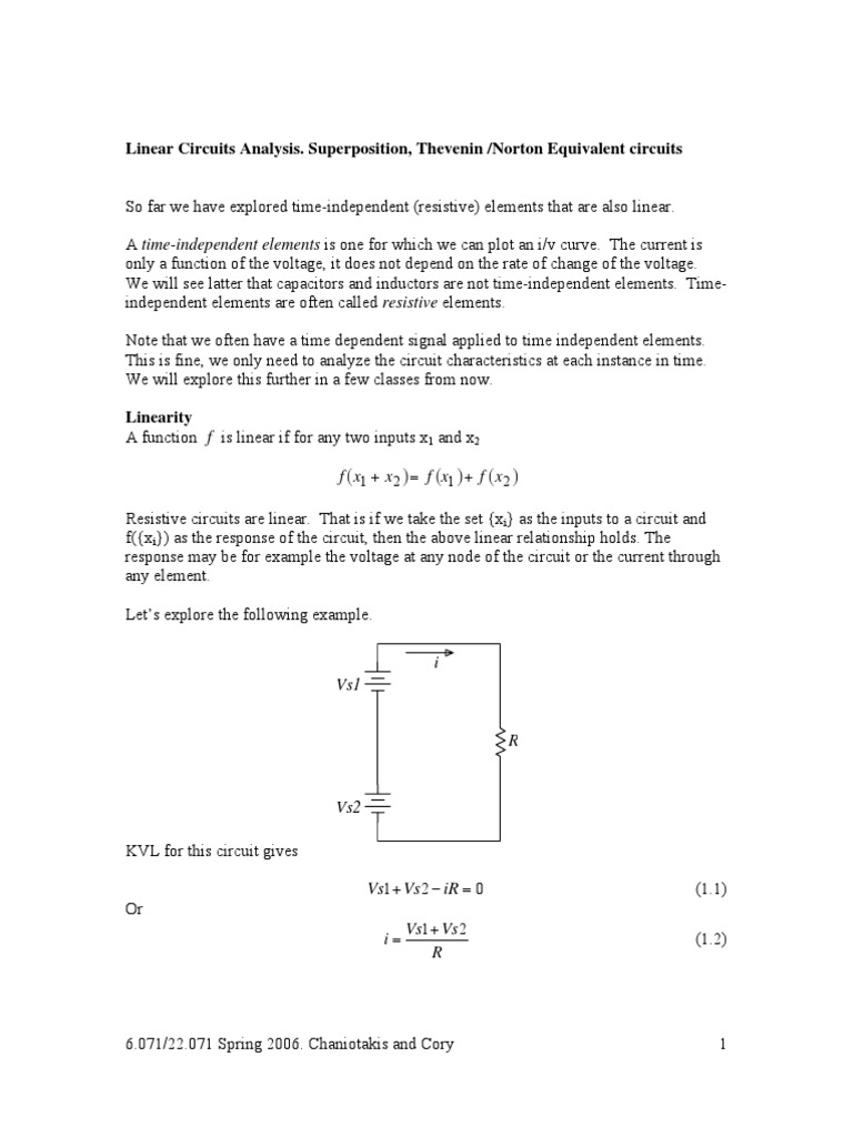 Linear Circuit Analysis | PDF Linear Circuit Analysis | PDF