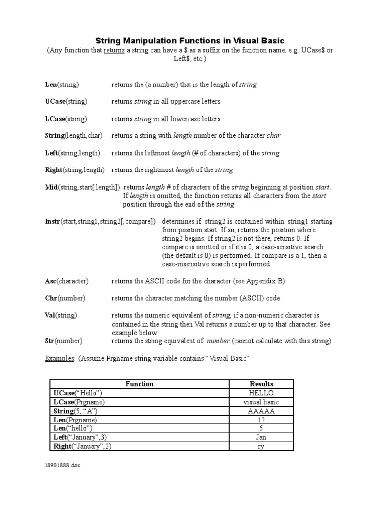 String Functions | PDF | String (Computer Science) | Letter Case
