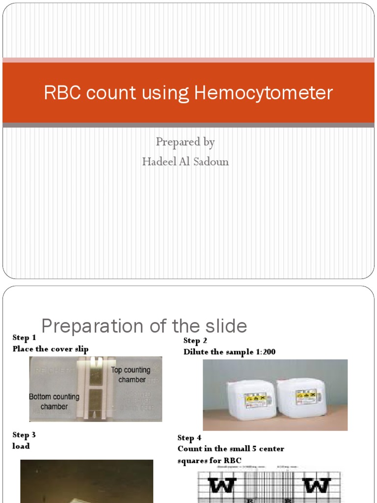 RBC Count Using Hemocytometer | PDF