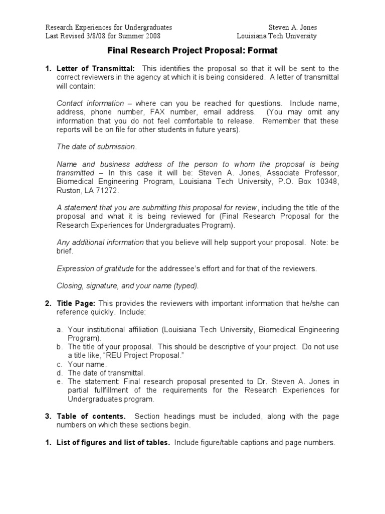 Final Research Project Proposal: Format | PDF | Hypothesis | Experiment